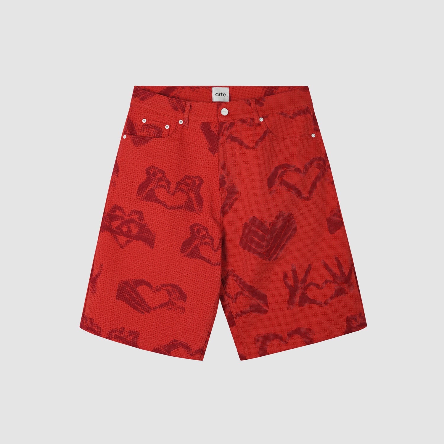 Hand Heart Shorts - Red – Arte Antwerp