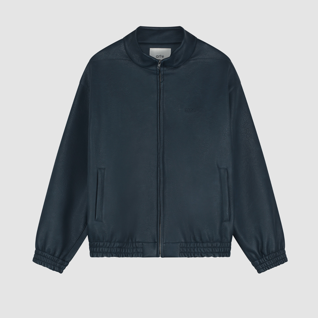 Arte for adidas Faux Leather Jacket - Navy – Arte Antwerp